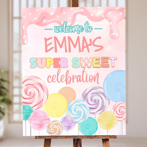 Candy Land Editable DIGITAL Instant DOWNLOAD Candyland Theme - Etsy