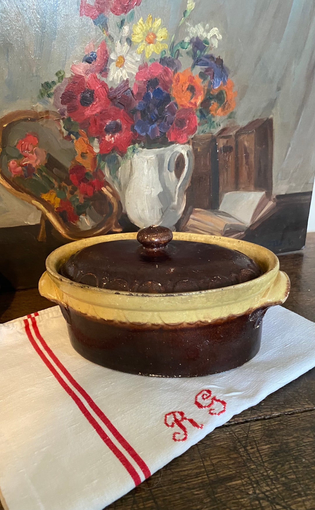 Old Terrine, Earthenware Pot With Pâté, French Vintage, Country Terrine ...