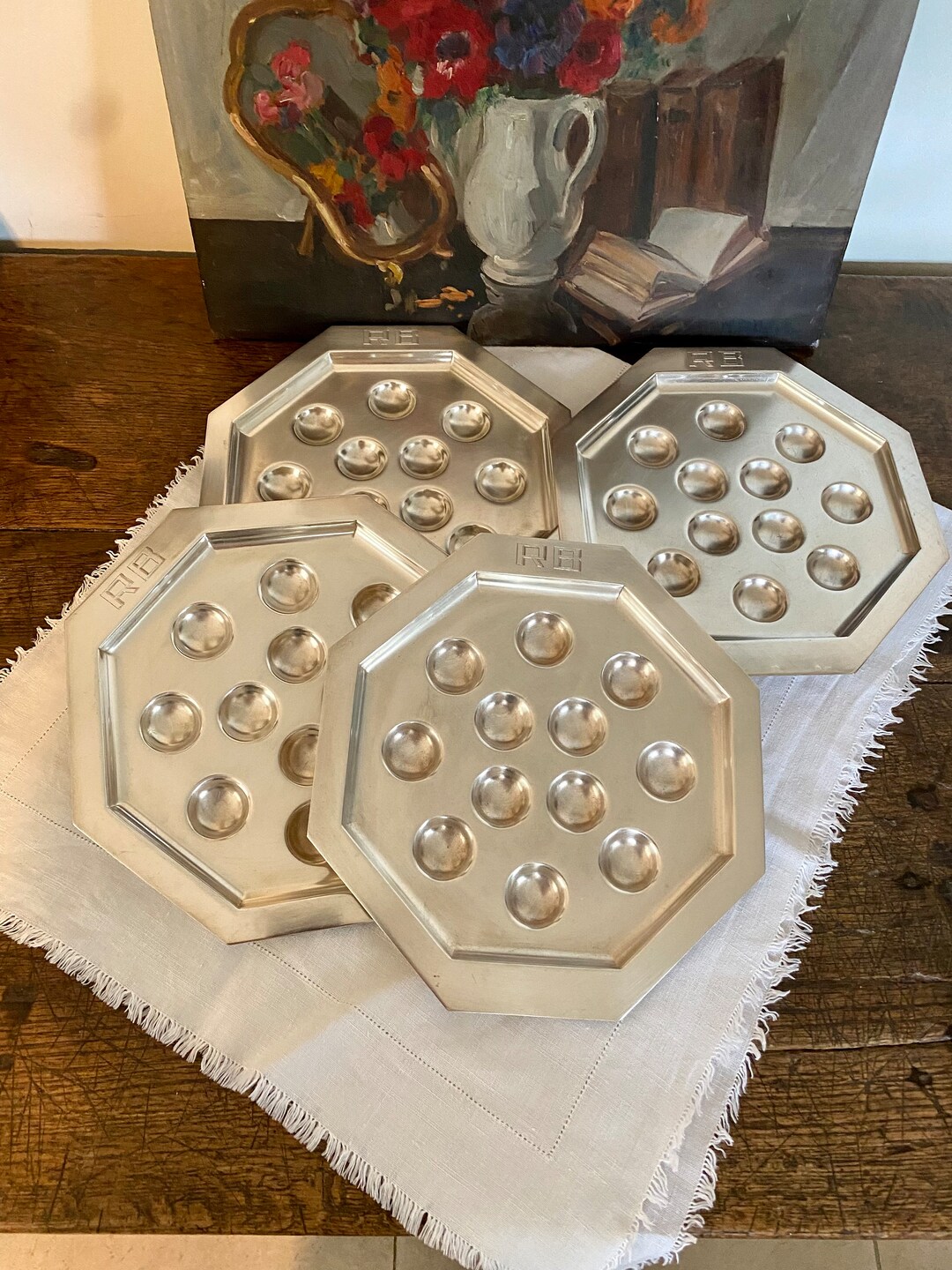 Vintage Silver Plated Snail Dishes, Silver Plated Serving Trays. - Etsy