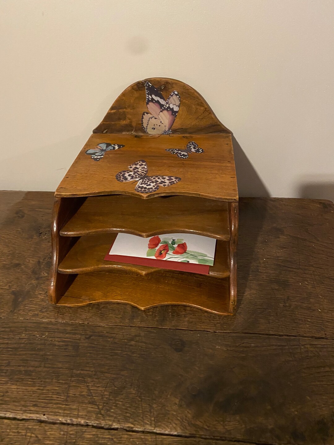 Vintage Wooden Mail Rack Letter Rack. - Etsy