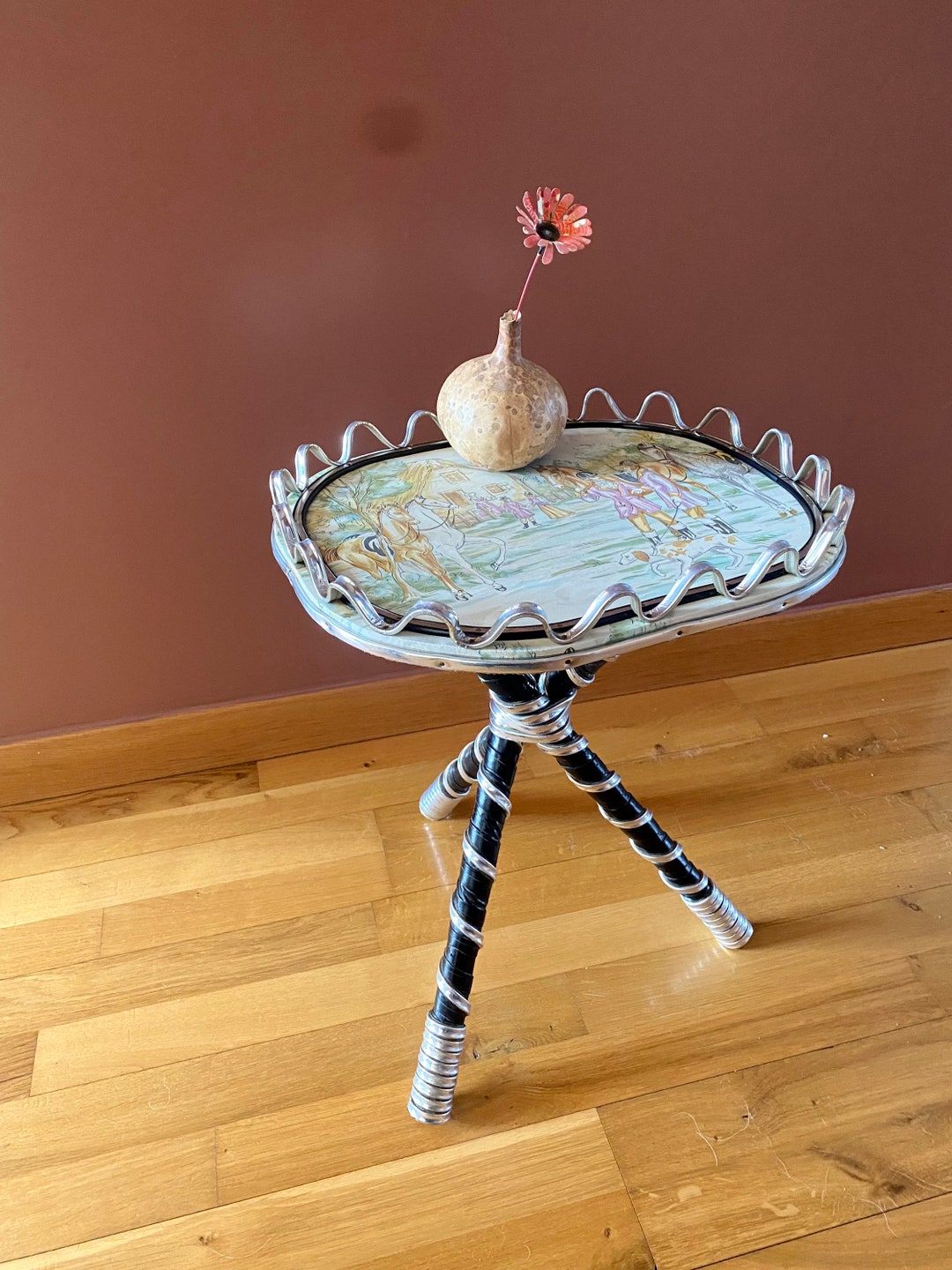 Vintage Tripod Harness, Pedestal Table From the 50s. - Etsy