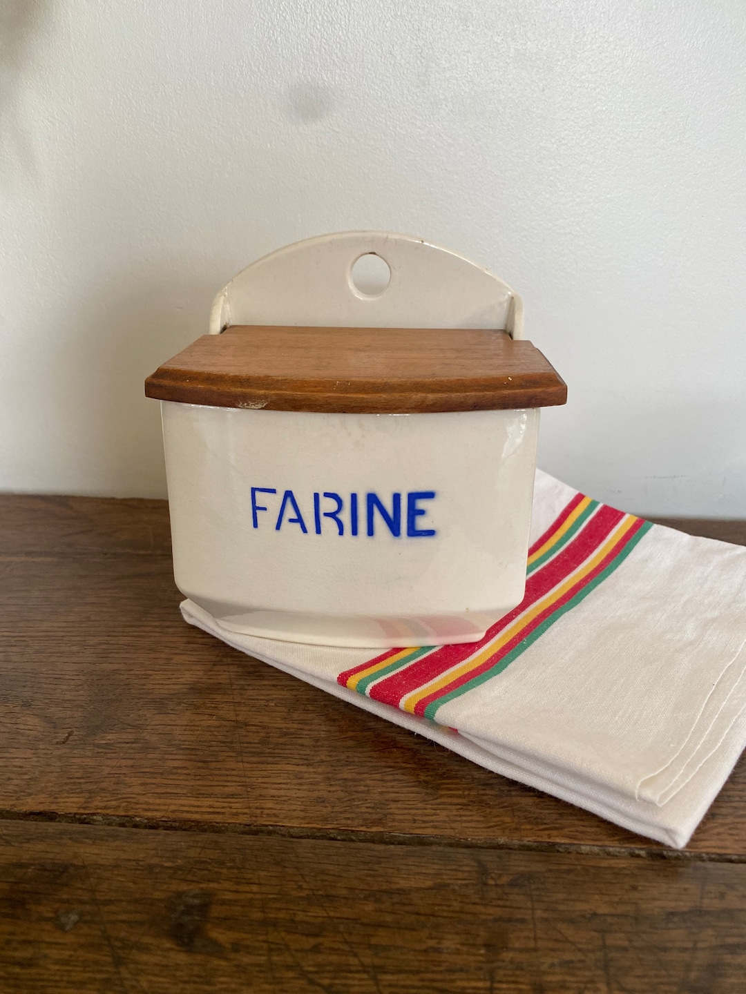 Old Ceramic Flour Box, Sarreguemines and Digoin Earthenware Pot - Etsy