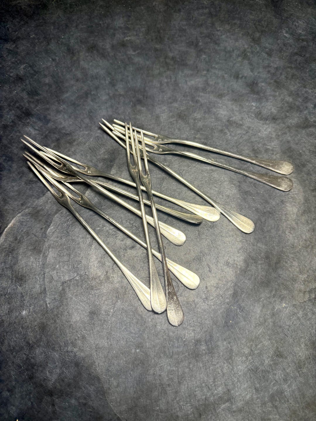 Silver-plated Metal Snail Forks by Pierre Devouge Silversmiths, Antique ...