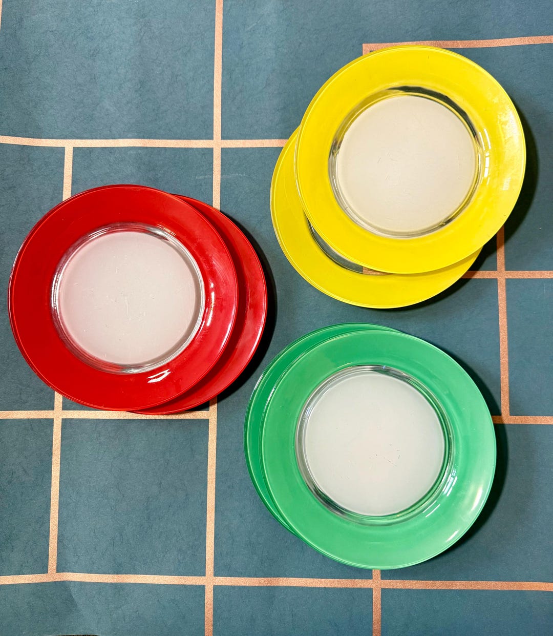 Duralex Small Tempered Glass Plates, Multi-colored Dessert Plates ...