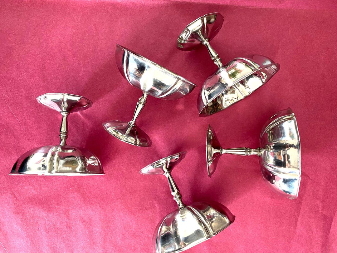Vintage Stainless Steel Ice Cream Cups, Made in France 70s, Cups on ...