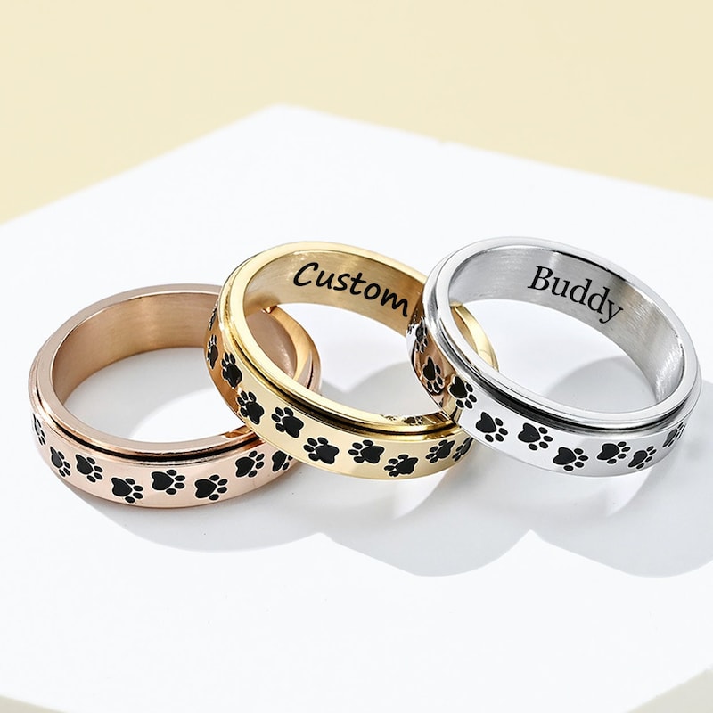 Paw Print Ring - Etsy