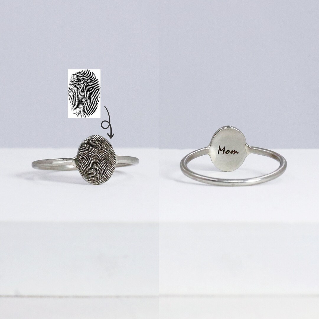 Actual Fingerprint Ring, Custom Your Own Fingerprint Ring, Personalized ...