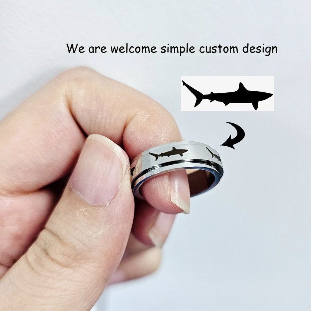 Custom Your Own Pattern Ring, Personalized Stainless Steel Ring, Free ...