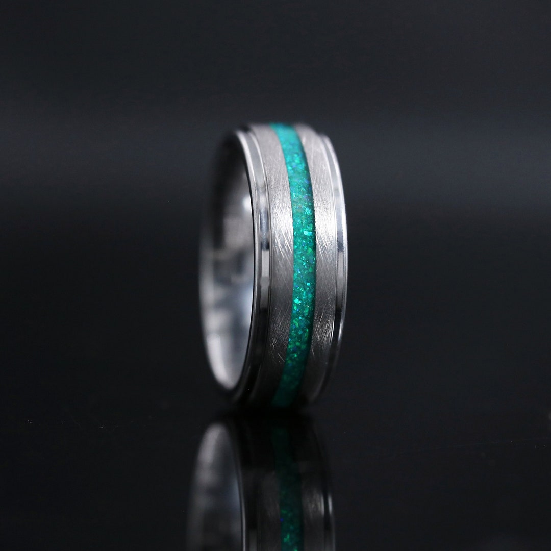 Custom Tungsten Ring for Men, Personalized Tungsten Band, Promise Ring ...