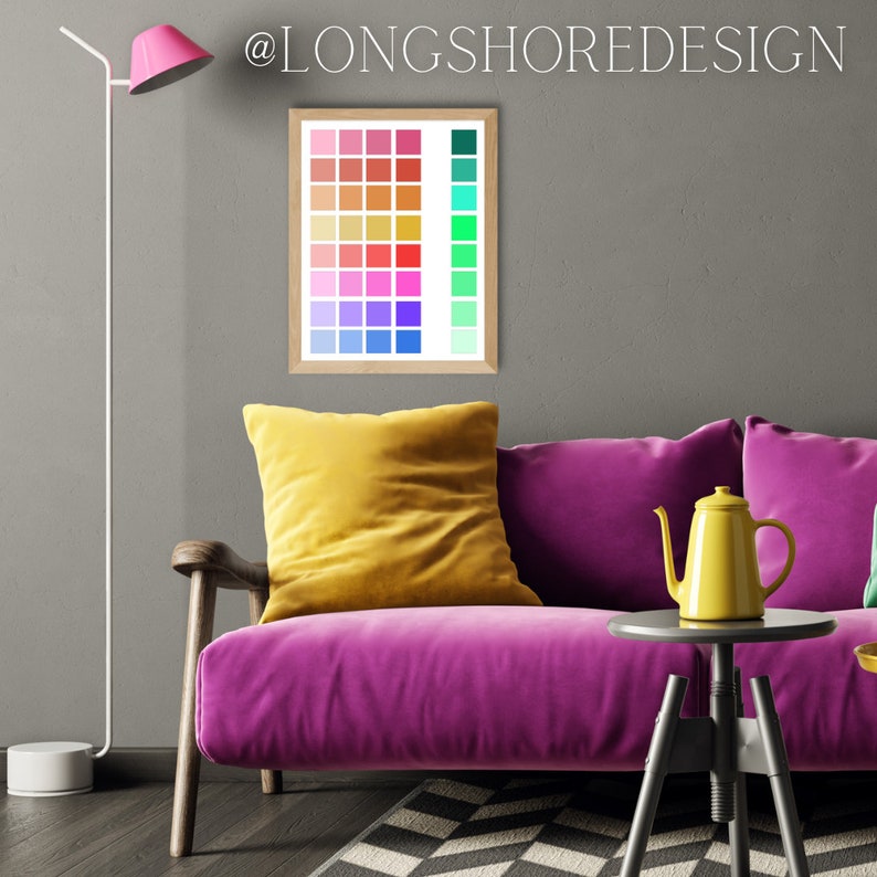 Digital Color Palette Art Print Download - Etsy