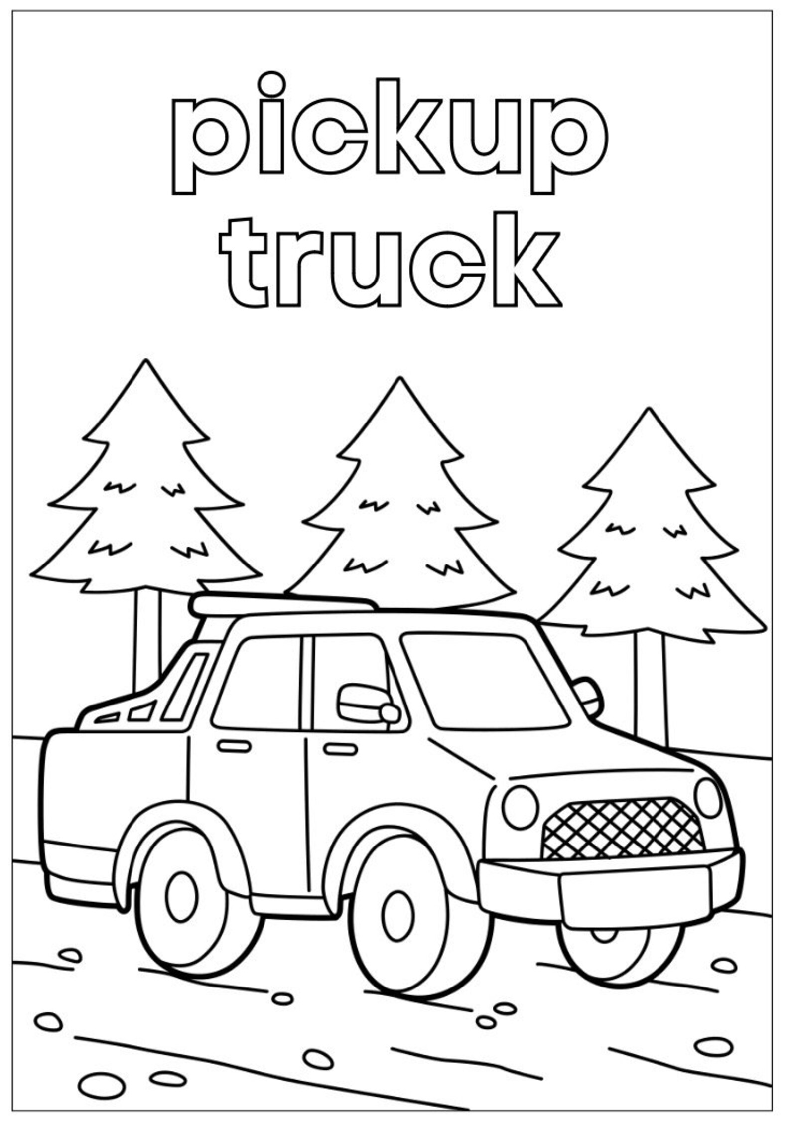 24 Vehicle Coloring Book, Printable Vehicle Coloring Pages for Kids ...