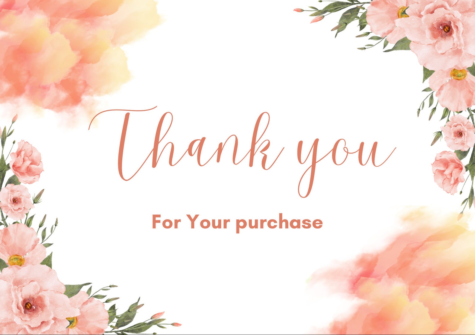 Thank You Card Template, Printable Card - Etsy