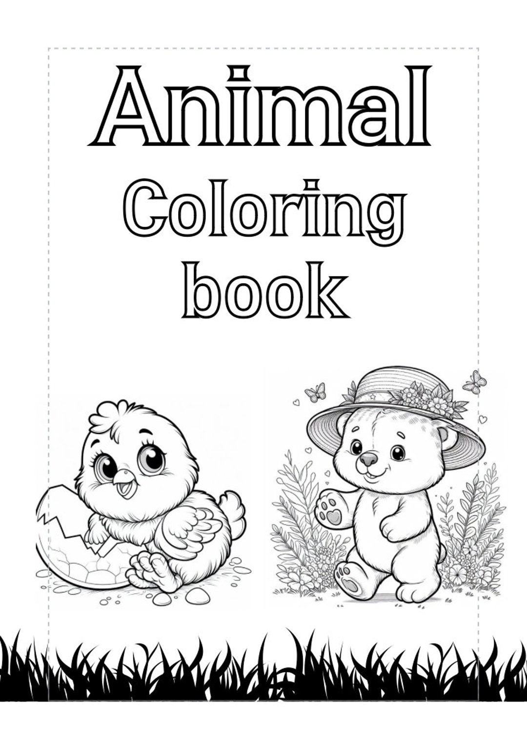 Animal Coloring Book - Etsy
