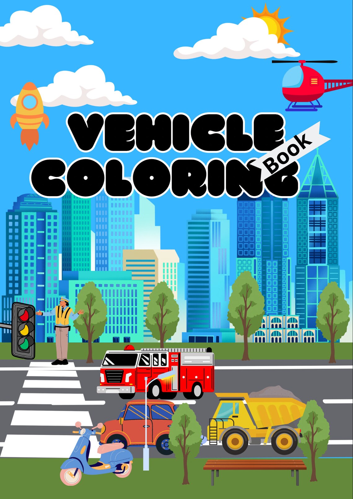 24 Vehicle Coloring Book, Printable Vehicle Coloring Pages for Kids ...