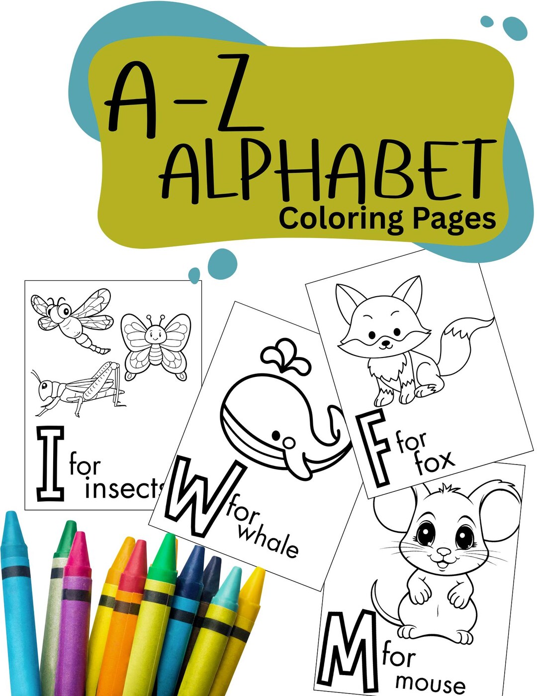 A–Z Alphabet Coloring Pages for Kids – Printable Letter Tracing ...