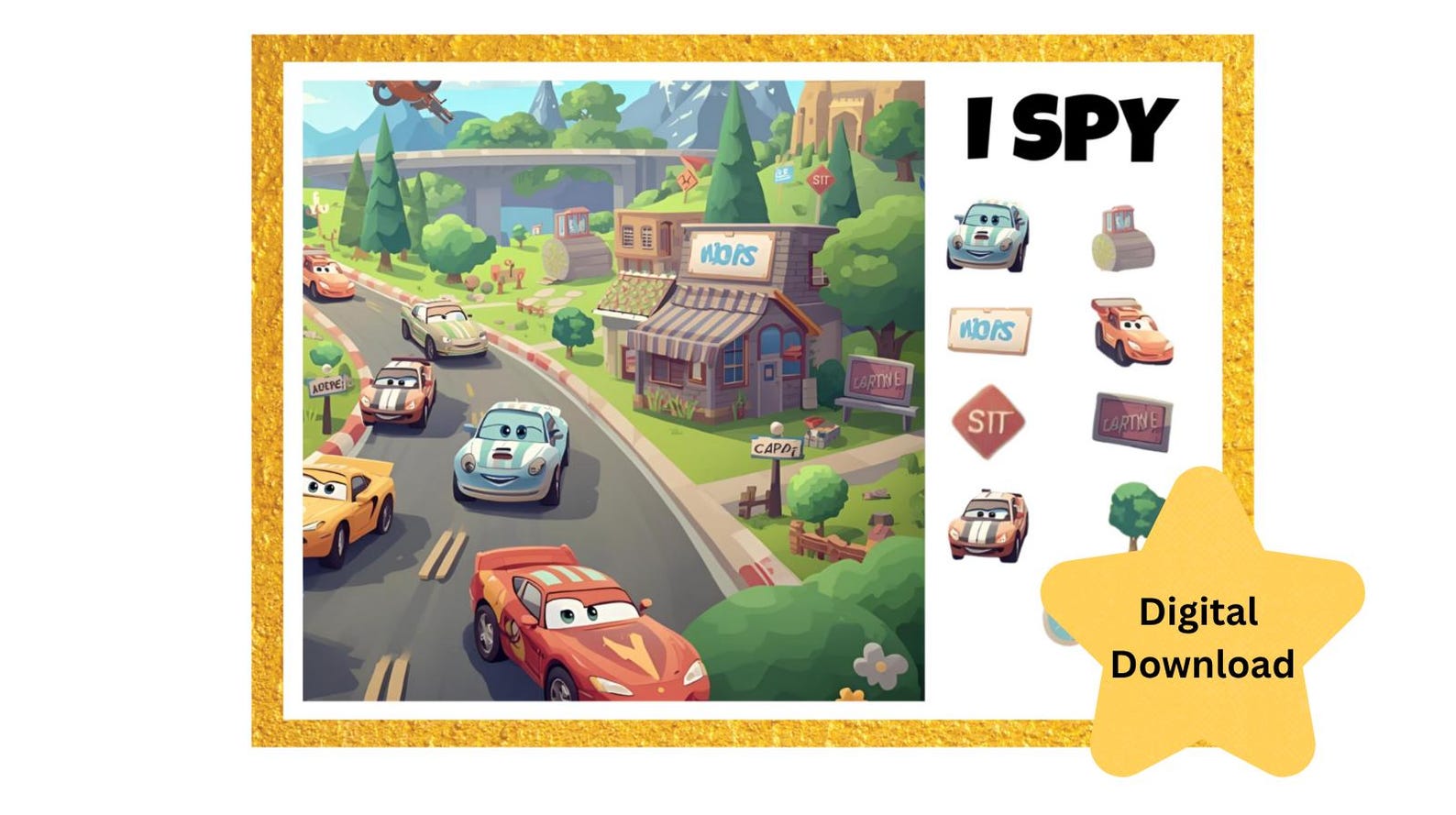 I Spy Cars Printable Game – Road Adventure Seek & Find for Kids | Busy ...