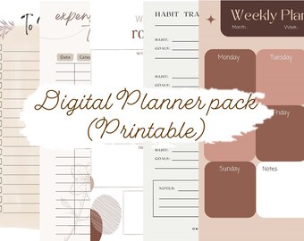 Christmas Digital Holiday Digital Planner Pack December - Etsy