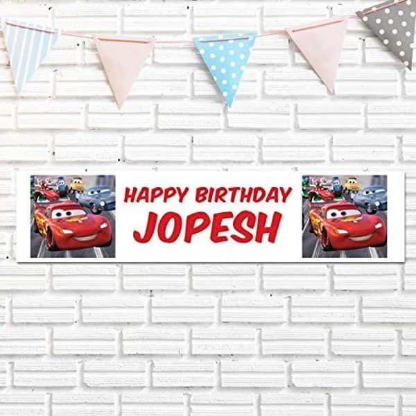 Cars Pixar Birthday Banner - Etsy