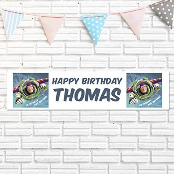 Buzz Lightyear Personalised Birthday Party Banner - Etsy