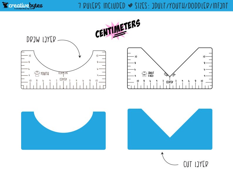 Perfect Shirt Alignment Tool for Cricut/silhouette Users. Sizes for All ...