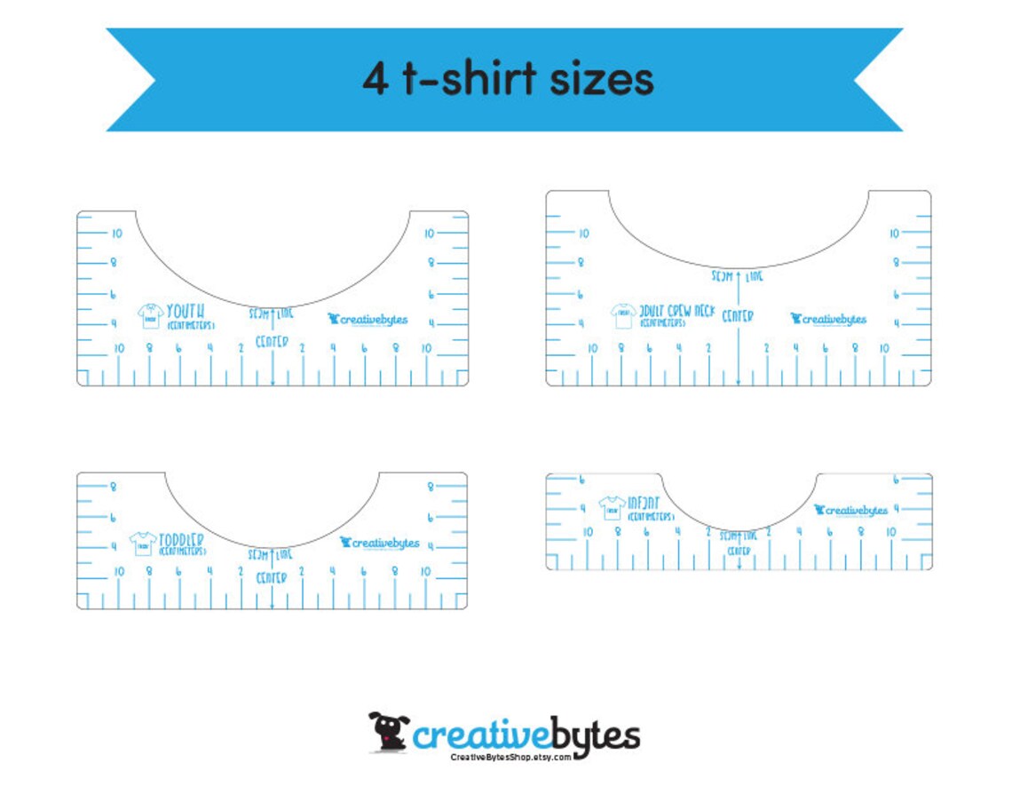 Perfect Shirt Alignment Tool for Cricut/silhouette Users. Sizes for All ...
