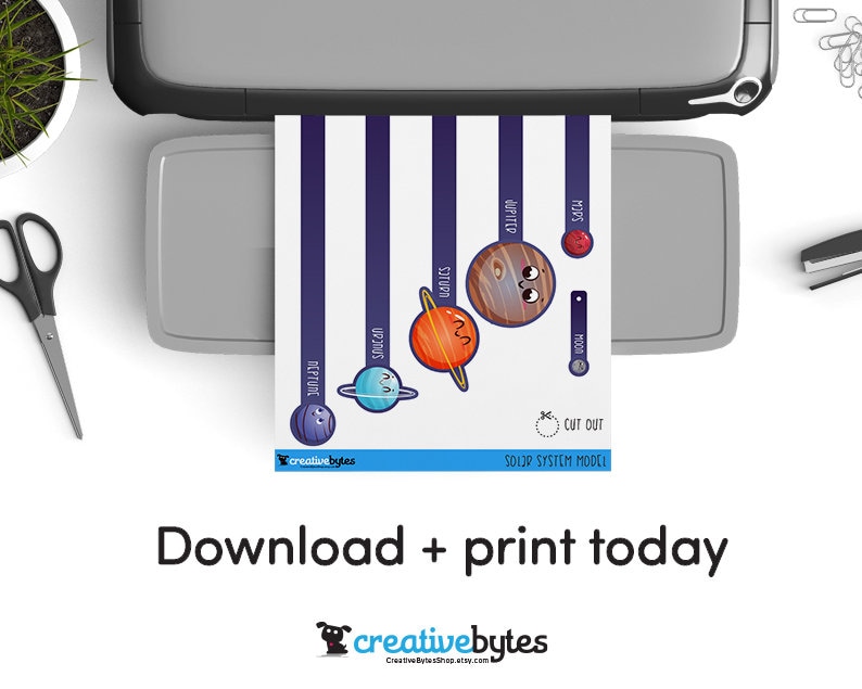 Solar System Model for Learning About the Planets Order. Downloadable ...