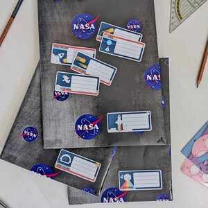 School Supplies Name Labels I Space Theme I Back to School I Book ...