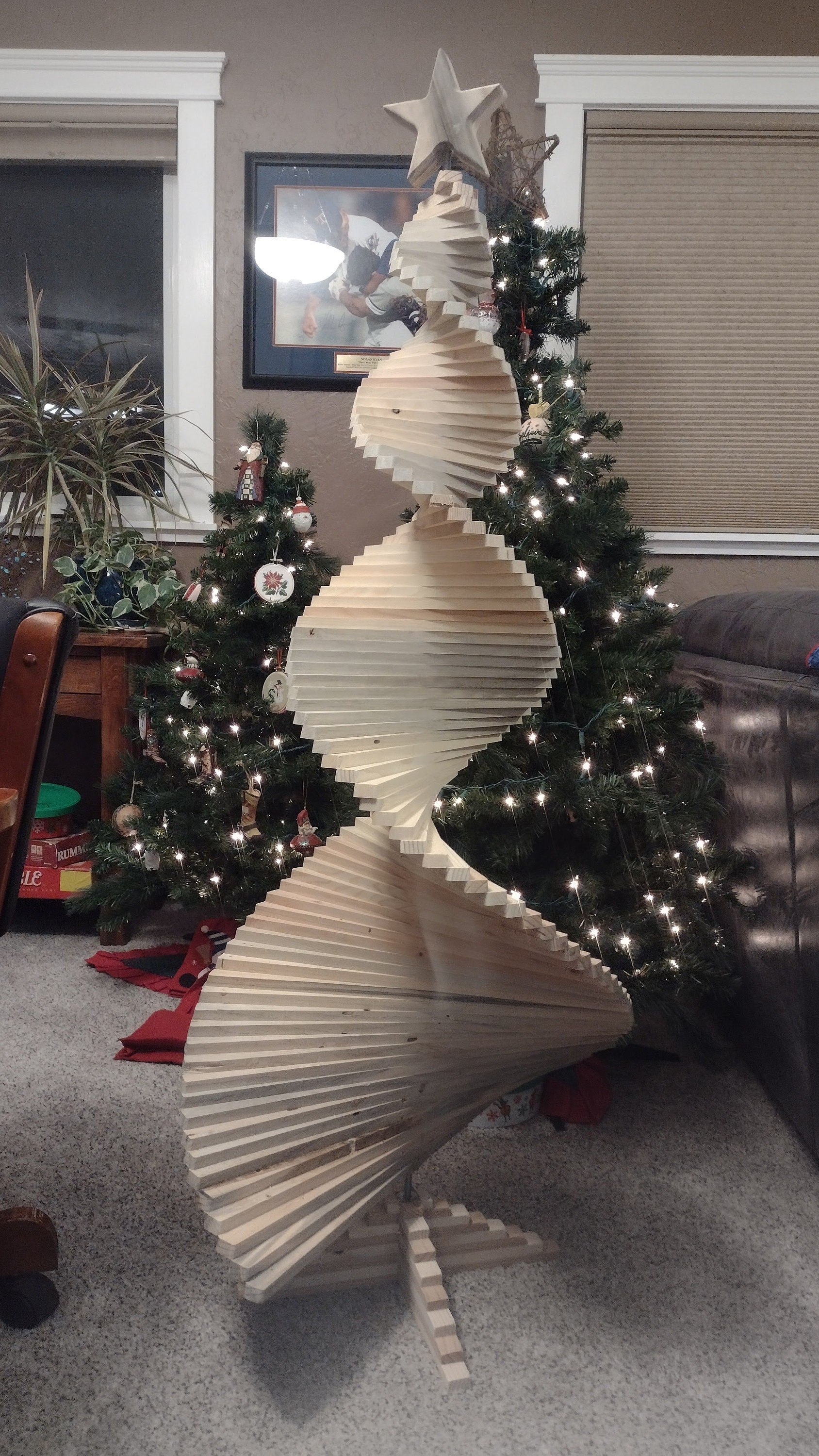 Handmade Spiral Wood Tree, Adjustable Wood Christmas Tree - Etsy