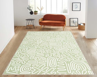 Modern Line Art Rug - Etsy