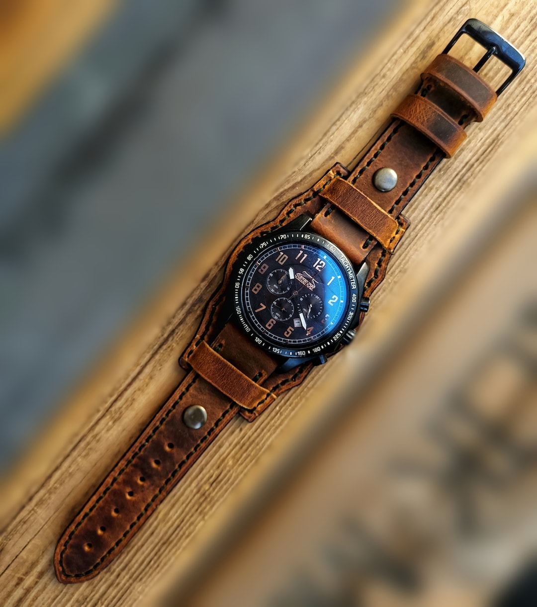 Handmade Leather Cuff Watch Strap: Personalized Band - Etsy