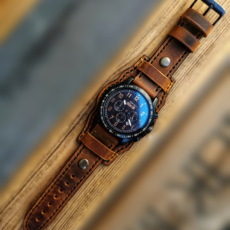 Leather Cuff Watch - Etsy
