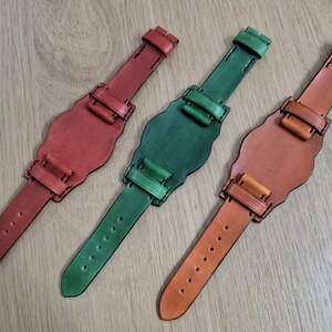 Leather Cuff Watch Strap, Handmade Watch Cuff Band, Apple Cuff Watch ...