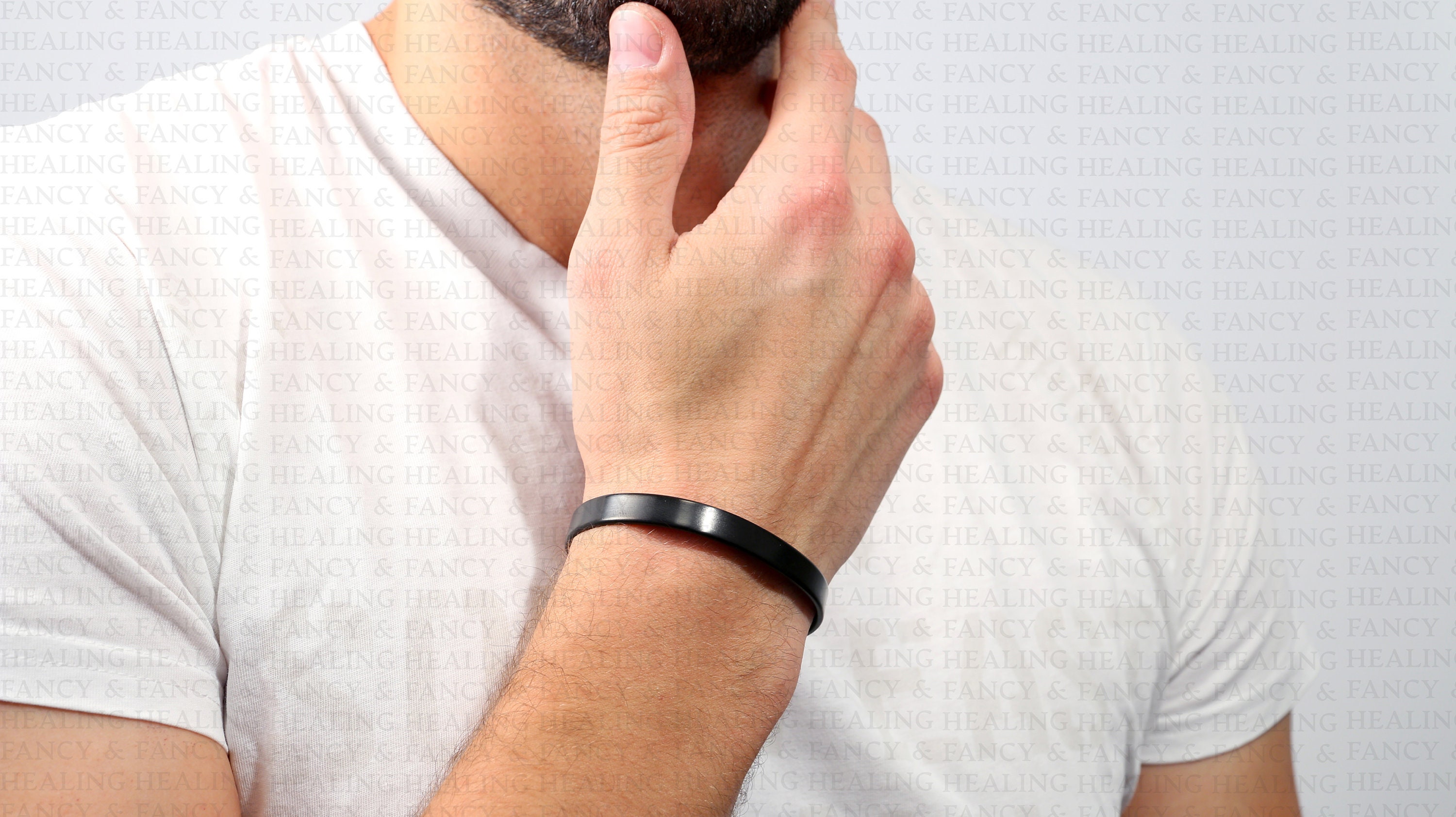 Titanium Cuff, Magnetic Titanium Bracelet, Black Mens Bracelet ...