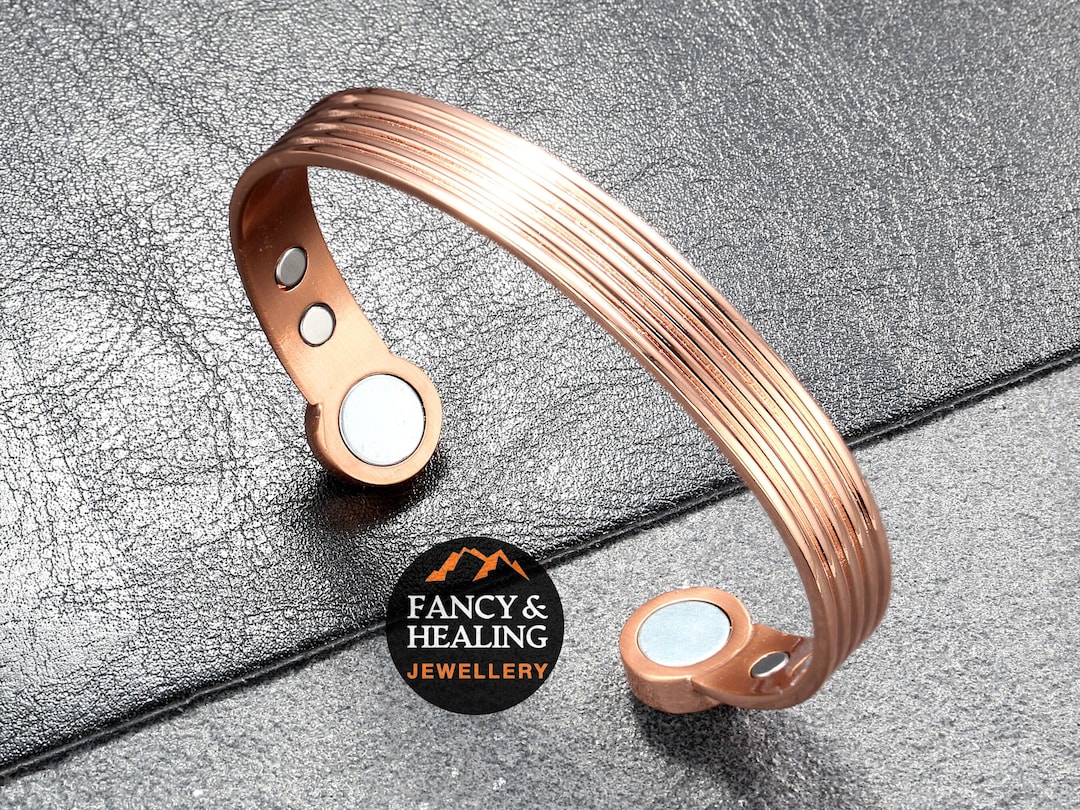 Magnetic Cuff, 6 Strong Magnets, Arthritis Pain Relief, Pure Copper ...