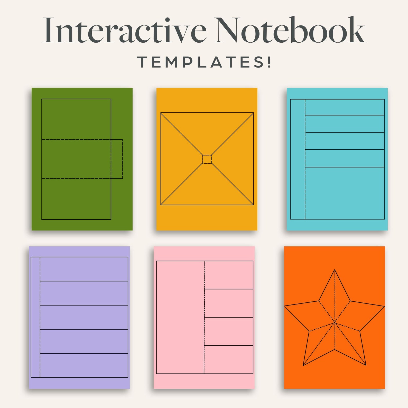 Interactive Notebook Templates - Etsy