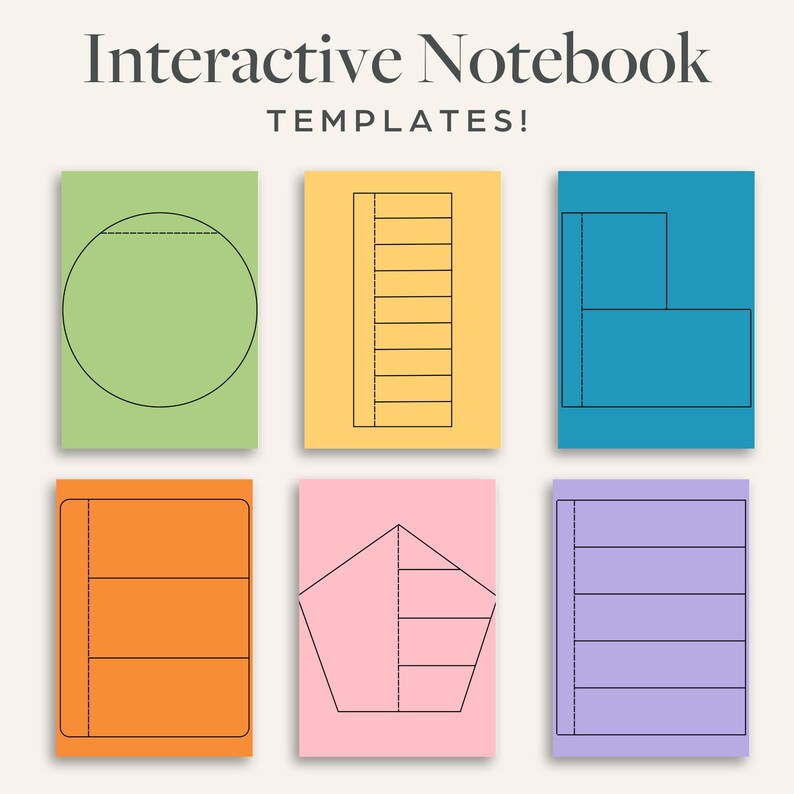 Interactive Notebook Templates - Etsy