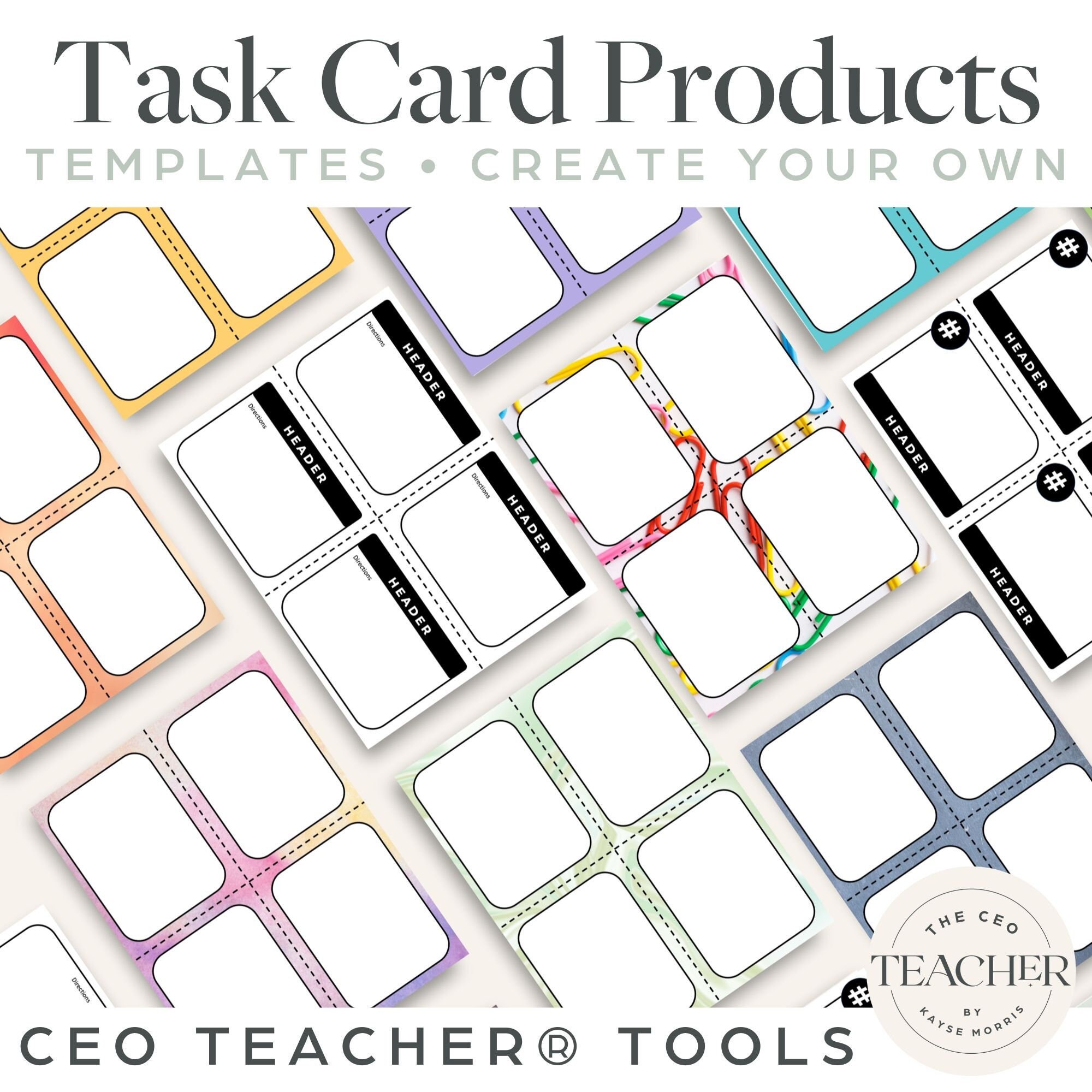 Task Card Templates - Etsy
