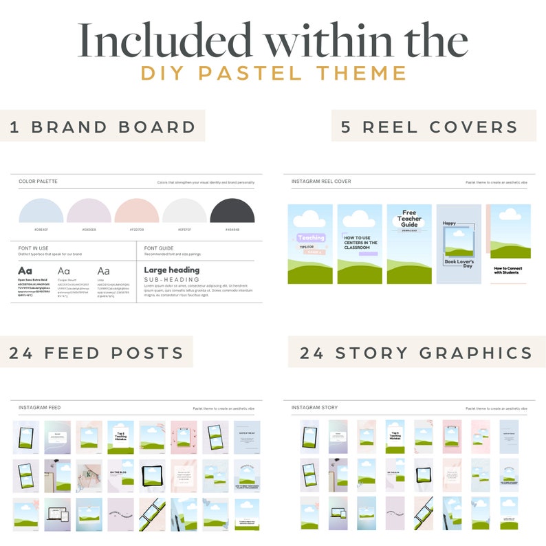 Canva Instagram Templates for Teachers - Etsy