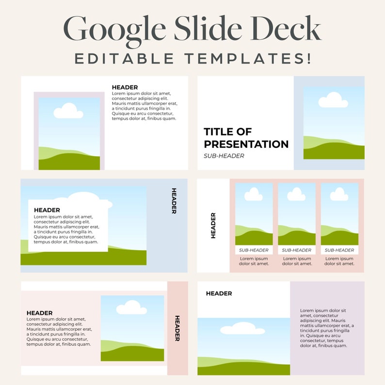 Presentation Templates Google Slides - Etsy