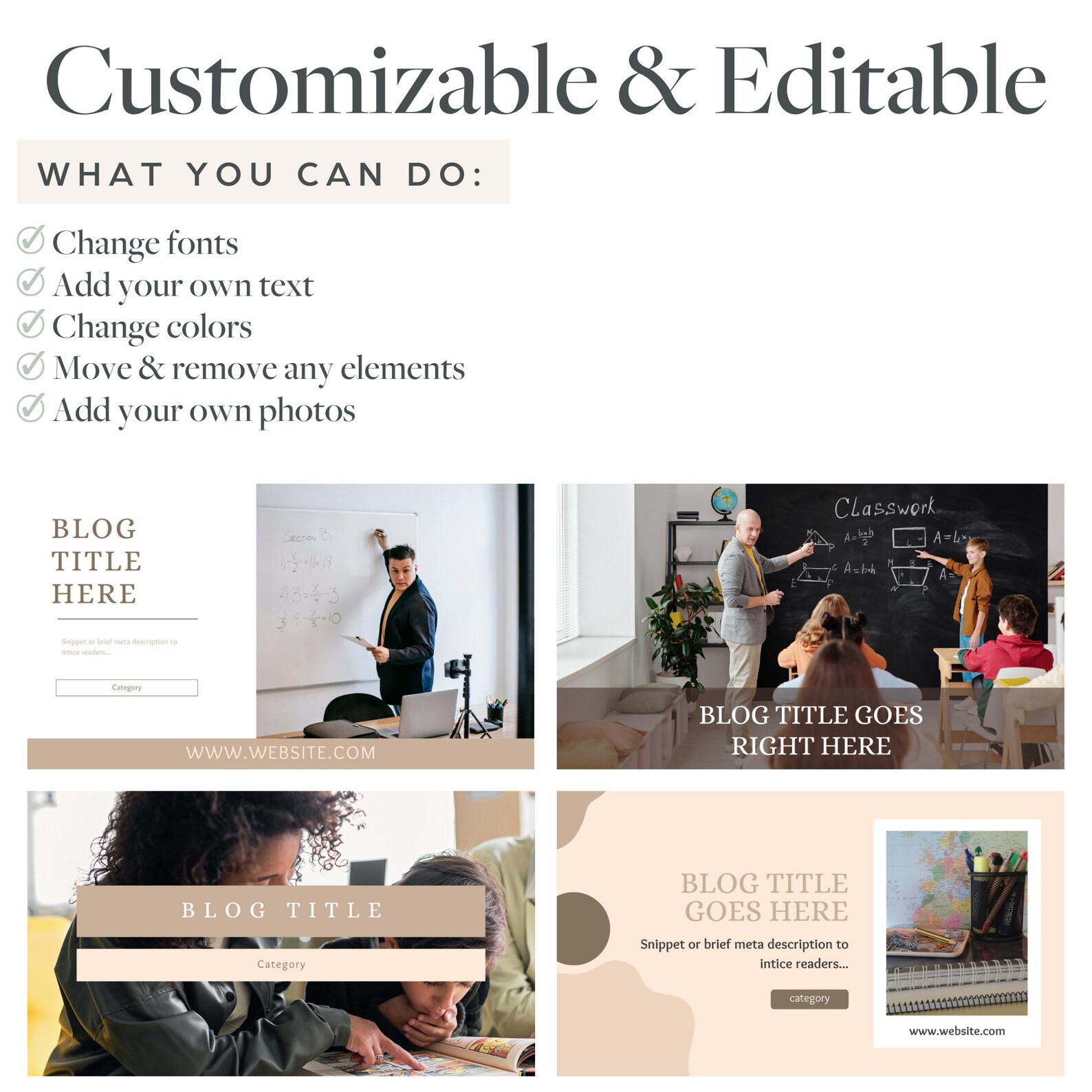 Blog Images Teacher Websites - Etsy