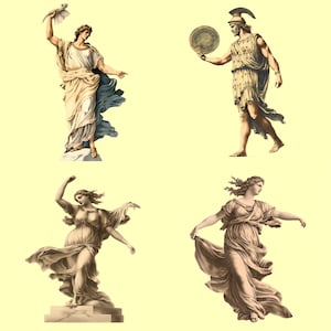 Vintage Greek Mythology Clipart 25 Images 300 DPI No Background - Etsy