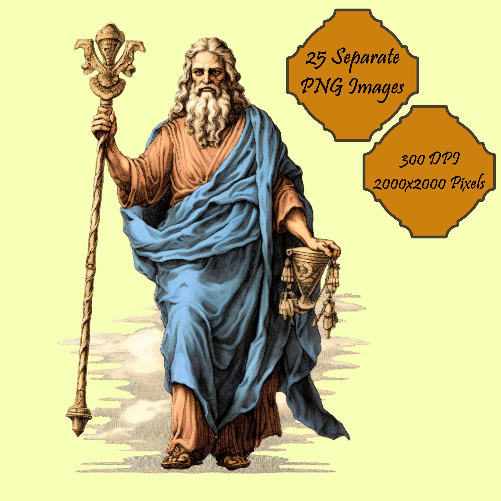 Vintage Greek Mythology Clipart 25 Images 300 DPI No Background - Etsy