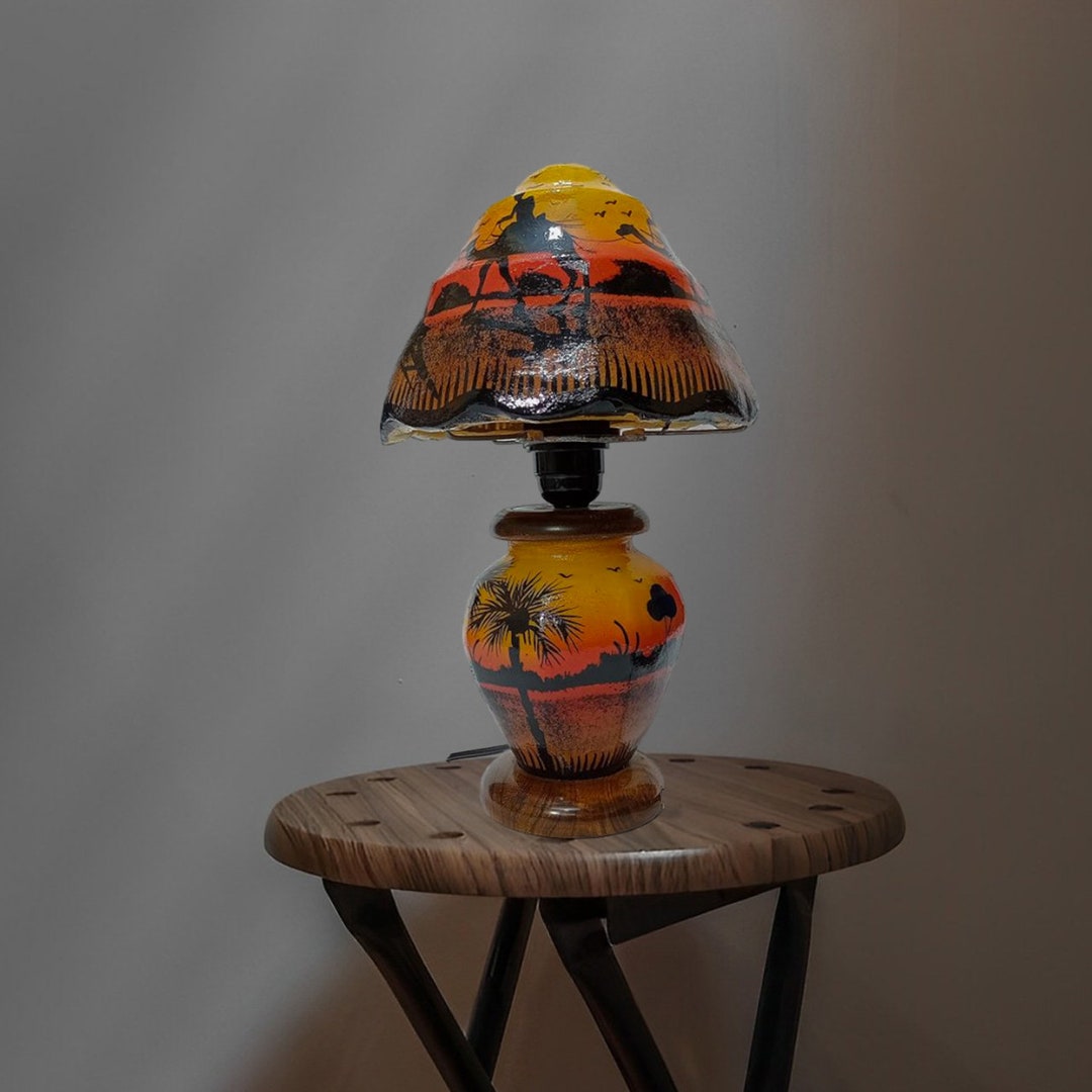 Camel Skin Lamp Shade/hand Painted Lamp/camel Skin Lamp Multan/best ...