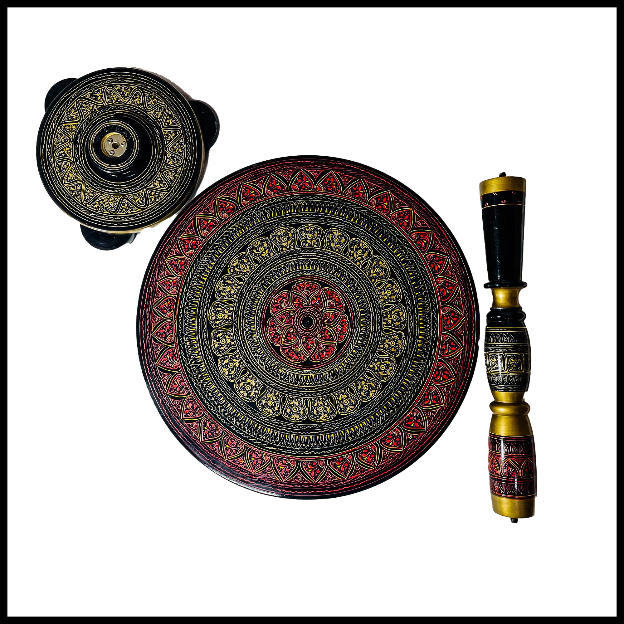 Naqsheen Coffee Table/wooden Round Table/wooden Portable Table ...