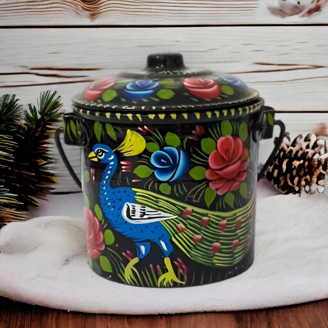 Truck Art Milk Bucket/pakistani Hand Painted Bucket/homedecor ...