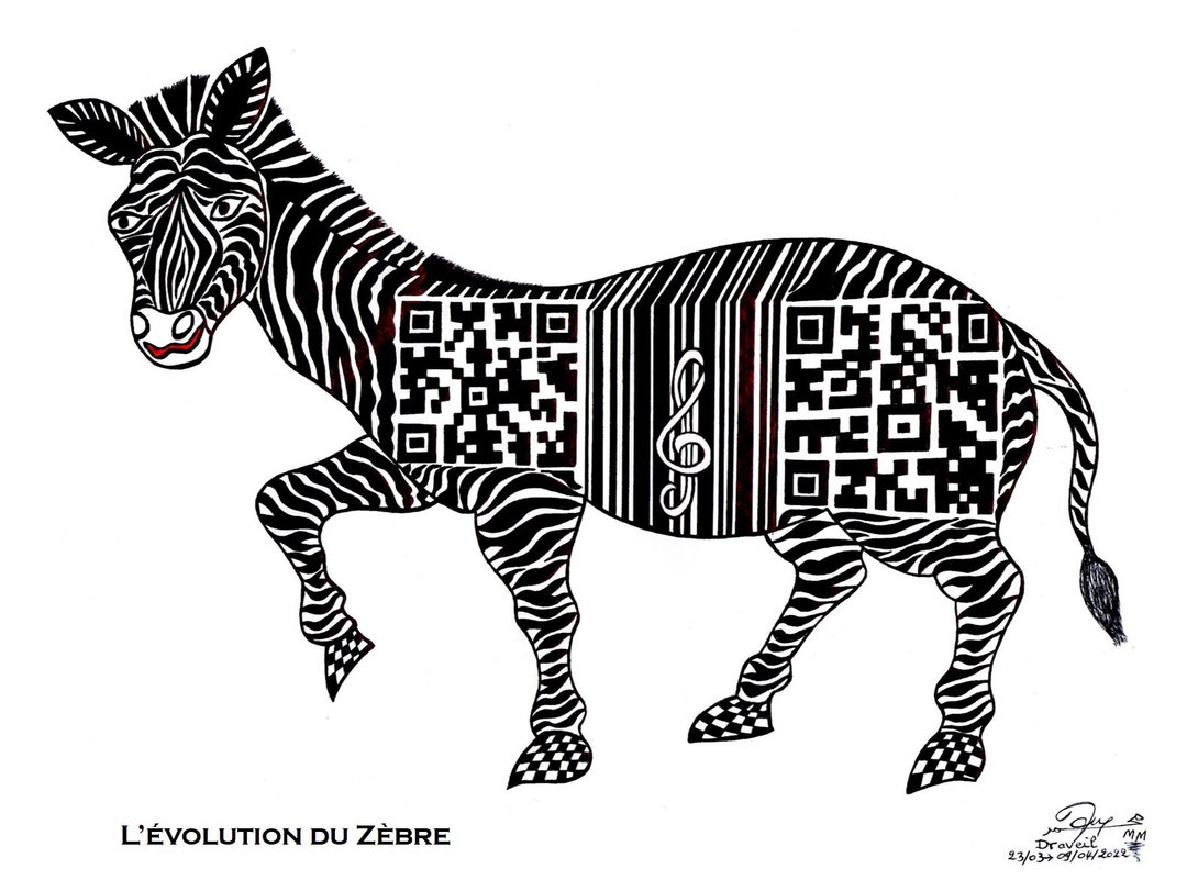 Zebra With QR Codes - Etsy