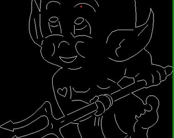 Evil Girl Dxf/devil Girl DXF File for CNC Plasma, Laser, Router ...