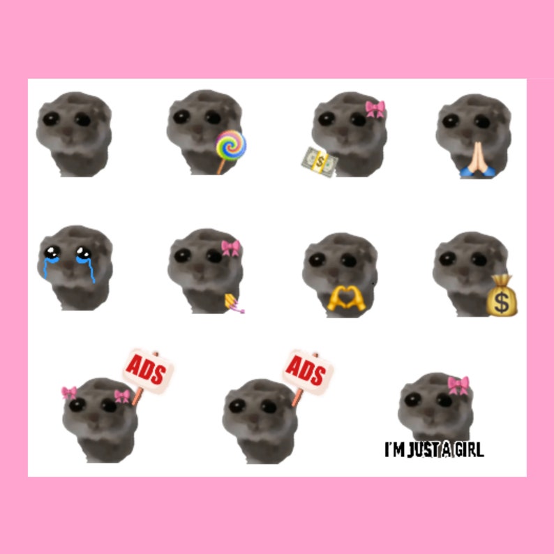 20 Sad Hamster Meme Emote for Twitch and Discord, Please Hamster Meme ...