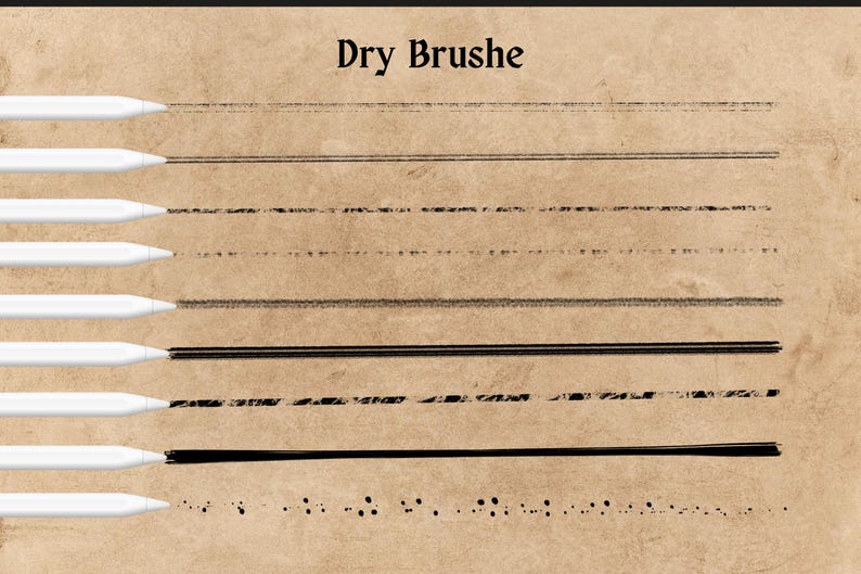 Woodcut Brushes for Procreate, Medieval Style Ink, Engraving Brushes ...