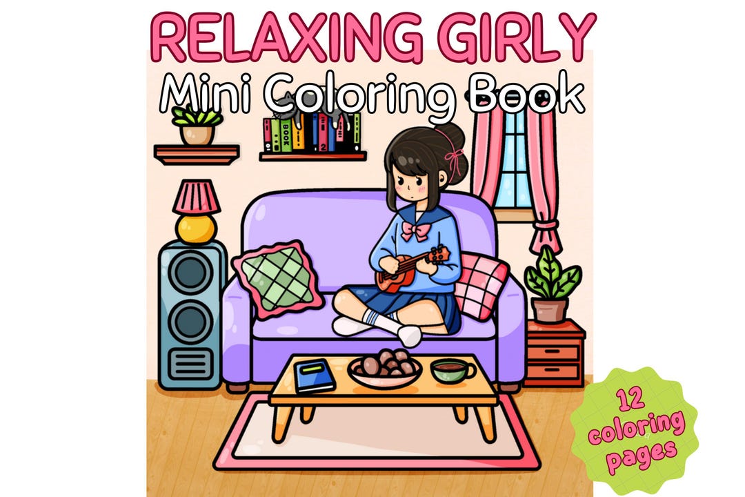 Adult Relaxing Coloring Book, Coloring Pages for Kids, Cozy Coloring ...